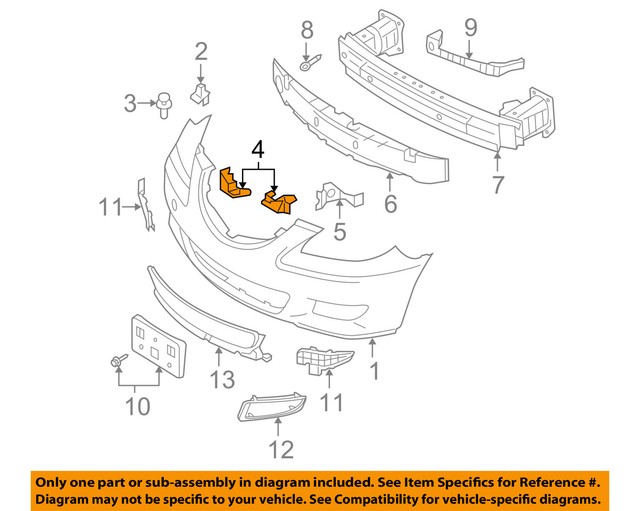 Mazda OEM 07-09 3 One Front Bumper-plate Right BAN6502A1 for sale ...