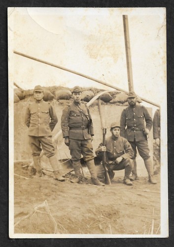 Original WW2 Japanese Photo Arisaka Rifle Soldiers IJA Japan Army WWII ...