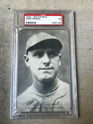 1923-24 Exhibits Eddie Rommel - PSA 1 - Very Rare,only 8 graded ...