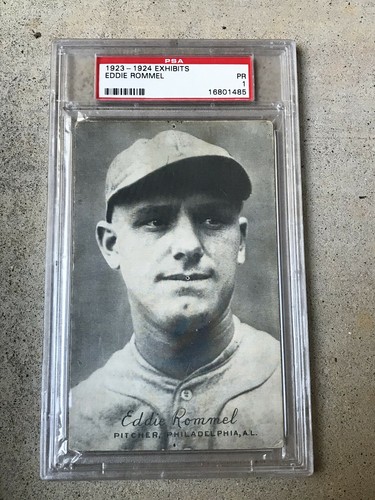1923-24 Exhibits Eddie Rommel - PSA 1 - Very Rare,only 8 graded ...