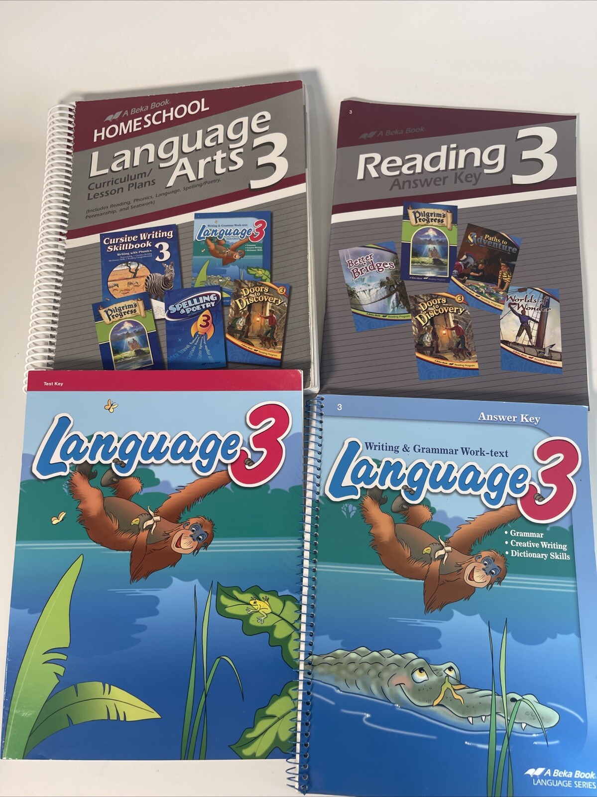 Abeka language arts 3 curriculum lesson plans, Key, & Work Text | eBay