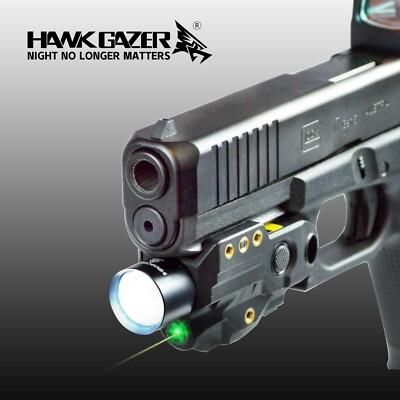 HAWK GAZER Green Laser Light Combo for Pistol Handgun Gun, USB ...