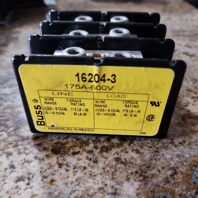 Fuse Blocks & Holders - Amp 600 Volt 3-Pole Fuse Block