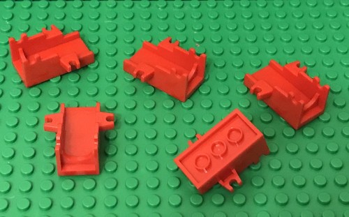 Lego 5 Pirates Red Shooting Cannon Base 2x4 W/ Clips / Mini Figures ...