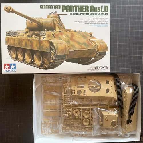 TAMIYA 1/35 Military Miniature No.345 GERMAN TANK PANTHER Ausf.D kit ...