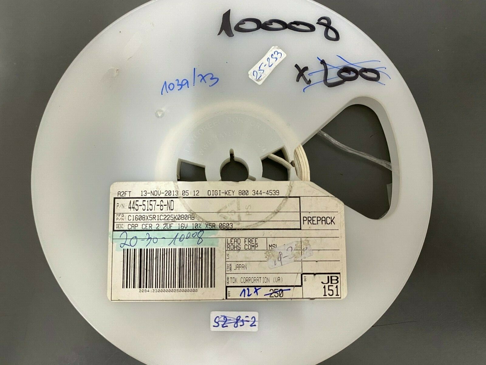 C1608X5R1C225K080AB - TDK - 127 pcs - CAP CER 2.2UF 16V X5R 0603 | eBay