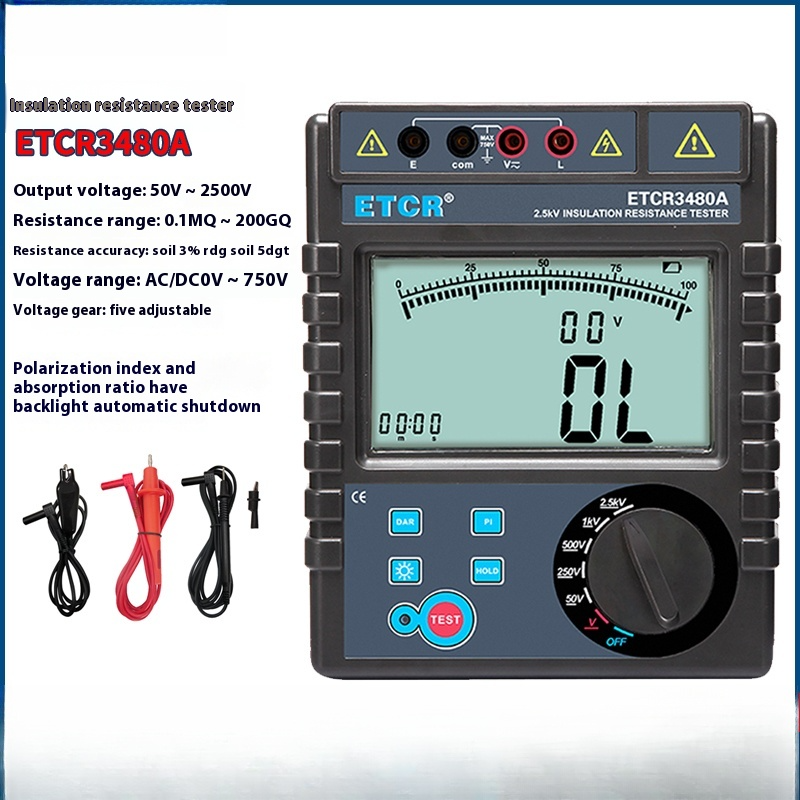 Digital DC Low Resistance Tester Ohm Meter Intelligent Equipotential ...