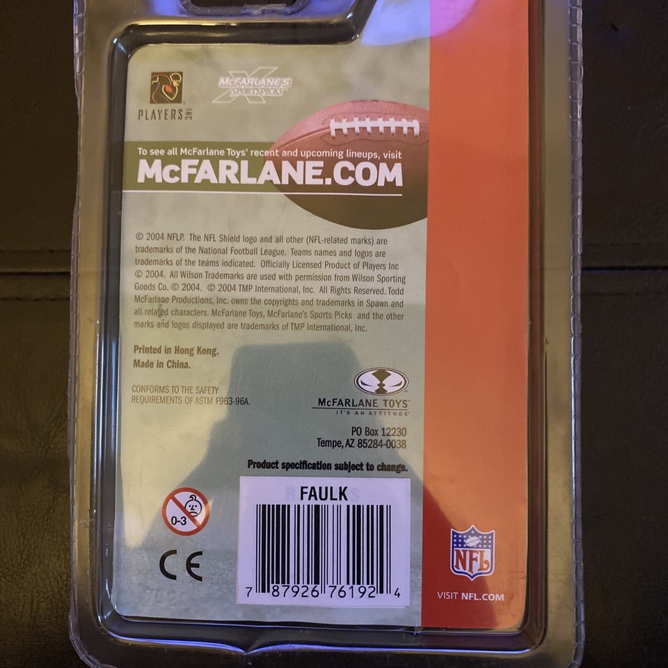 Vintage 2004 Mcfarlane St Louis Rams Marshall Faulk Action Figure ...