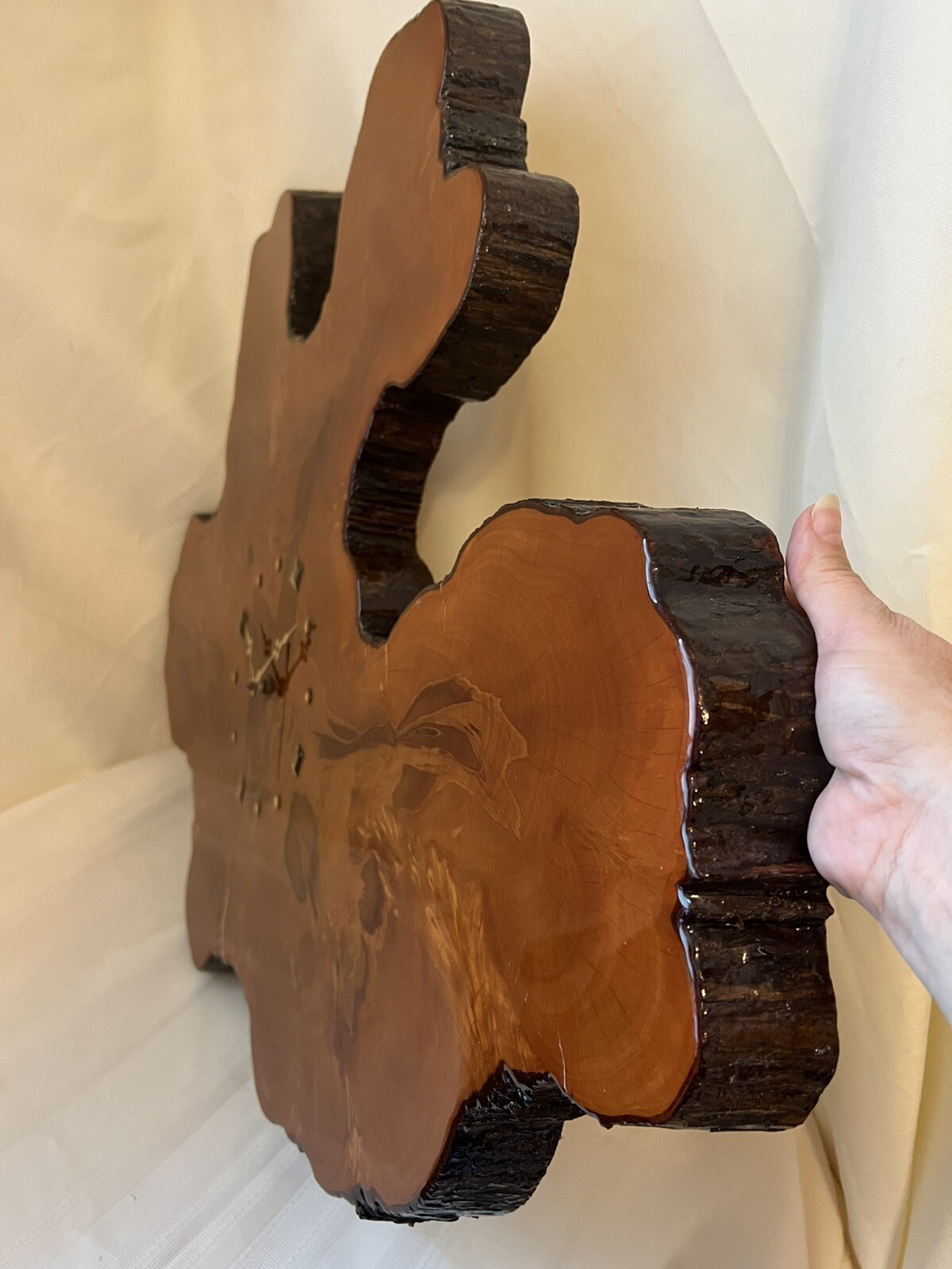 Cypress Tree Wood Slab Wall Clock Vintage - Huge 29” Across | eBay