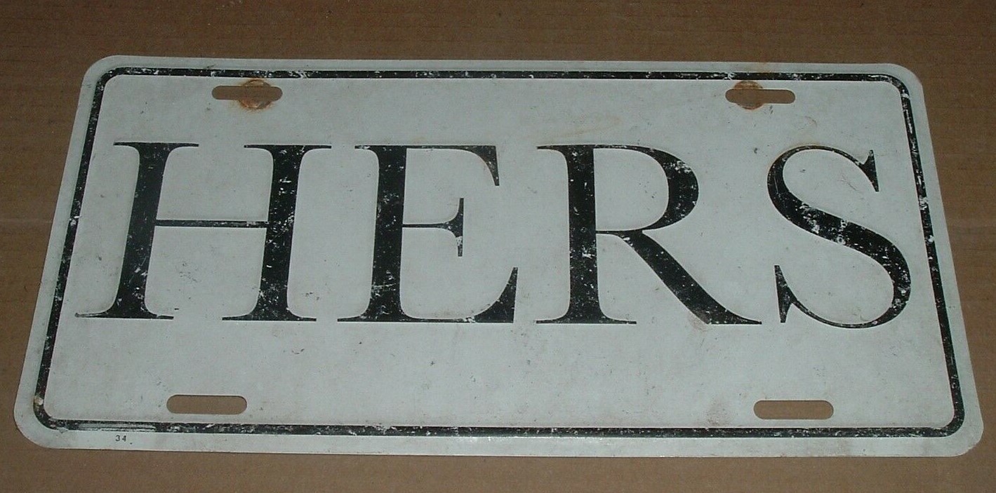 HERS Vanity Metal License Plate Car Tag | eBay