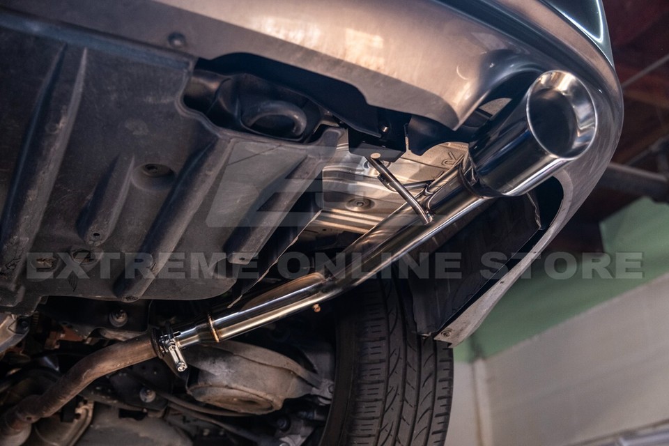 For 07-14 Infiniti G35 G37 Sedan Muffler Delete 4" Dual Burnt Tips Axle ...