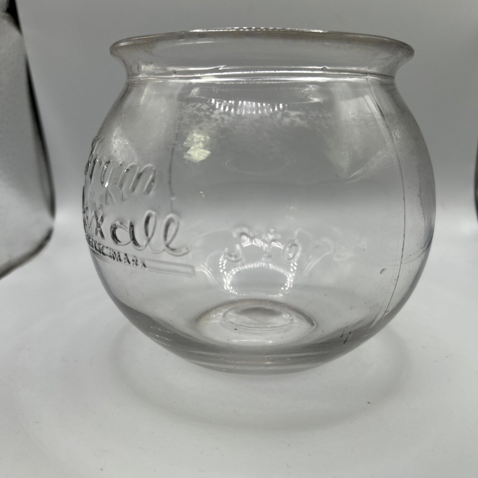 'From The Rexall Store' Embossed Glass Goldfish Bowl Pharmacy Drug ...