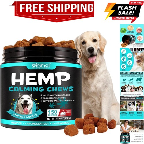 Hemp Calming Chews for Dogs 150 Count 11.6 oz, Dog Calming Treats ...