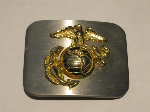 Belt Buckle US Marine Corp Insignia non magnetic USMC Eagle Military 2. ...