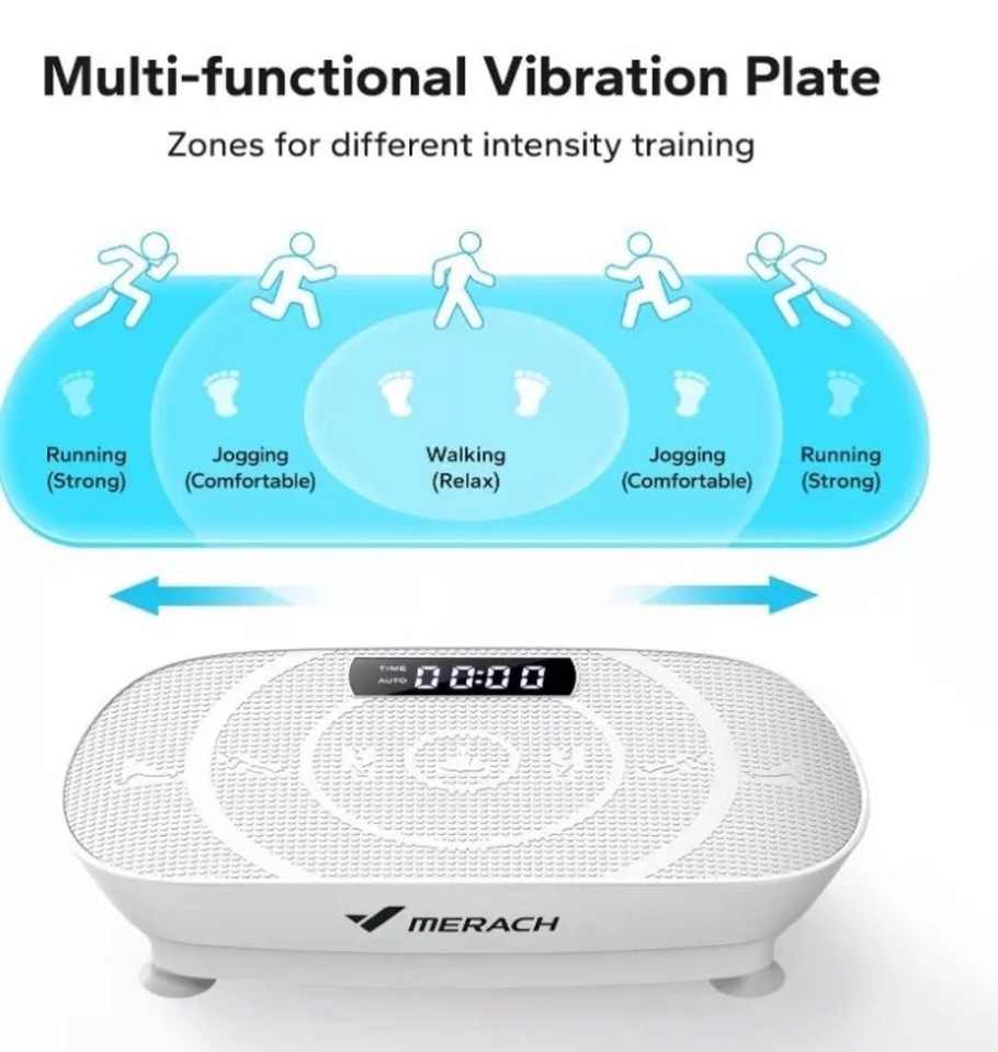 MERACH Vibration Plate Exercise Machine, Whole Body Workout Equipment ...
