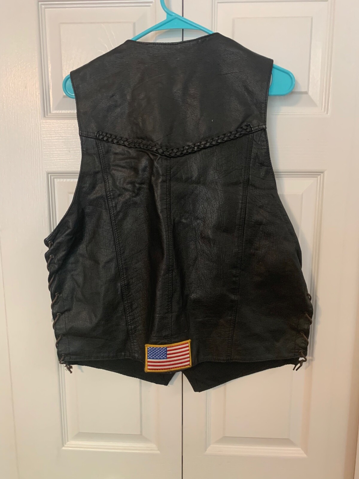 Harley Davidson MOB Leather Motorcycle Vest Patches… - Gem