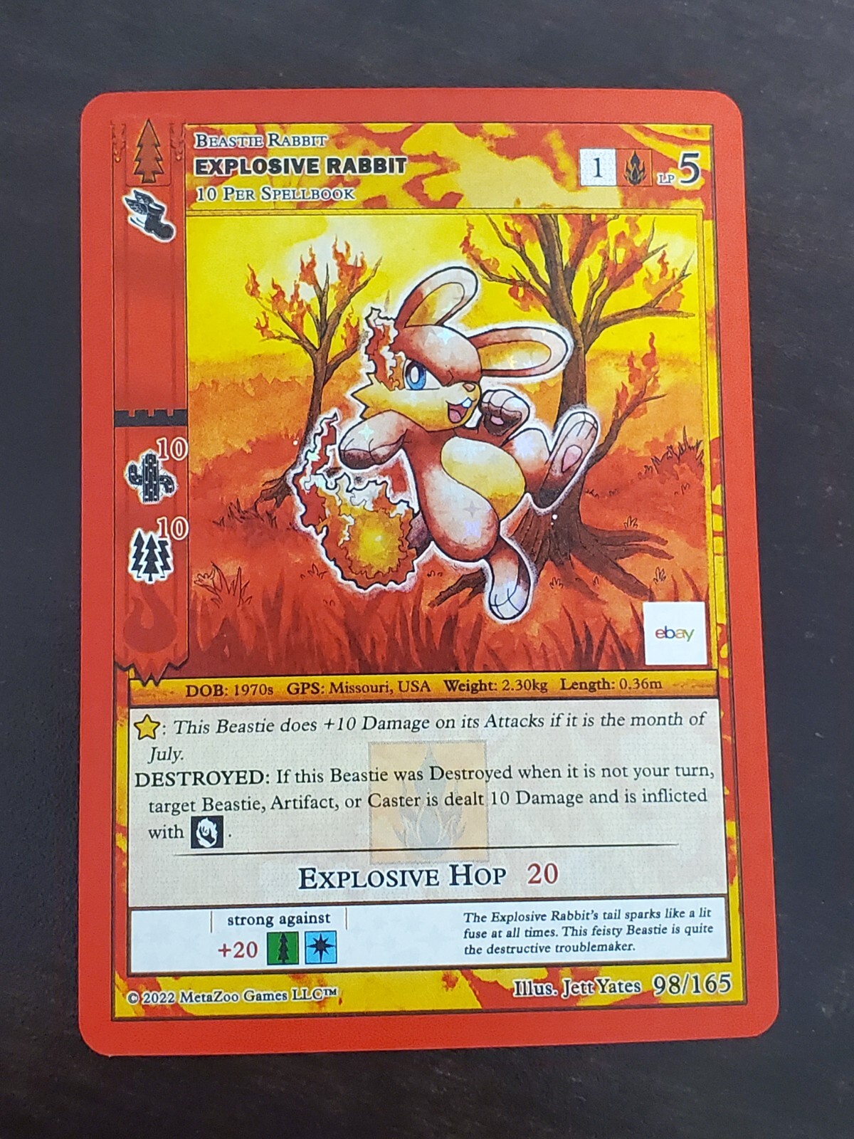 Metazoo x eBay Stamped Explosive Rabbit 98/165 Reverse Holo Wilderness ...