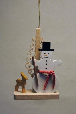Tree Trunk Snowman Height 7cm New Christmas Tree Ornament Tree ...
