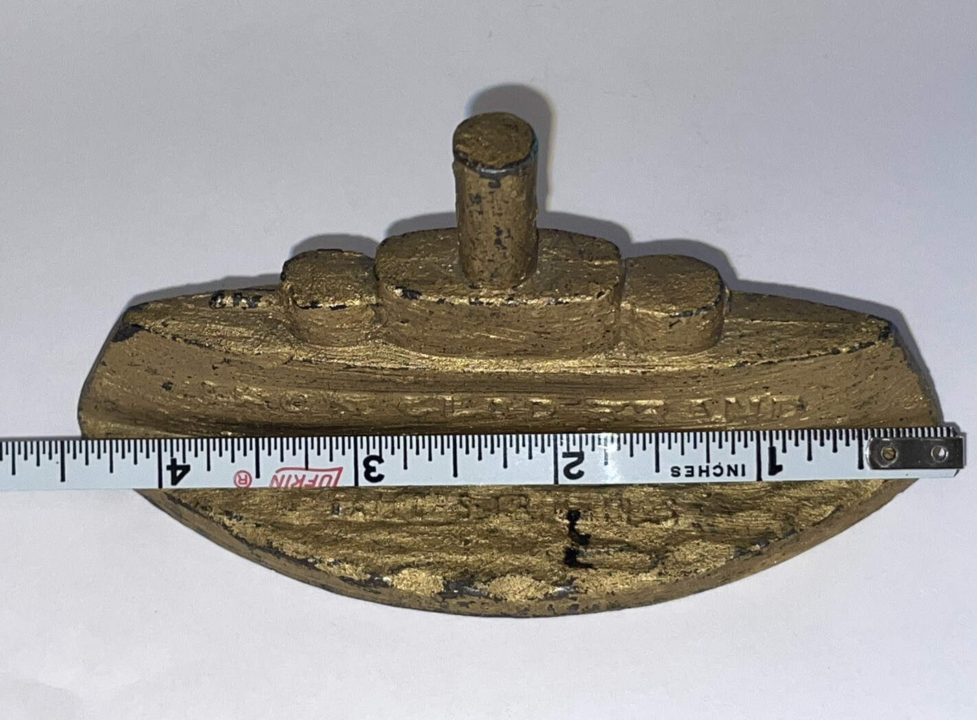 SALE CAST IRON MILITARY BOAT SHIP DESK PAPERWEIGHT MAX WERTHEIM ...