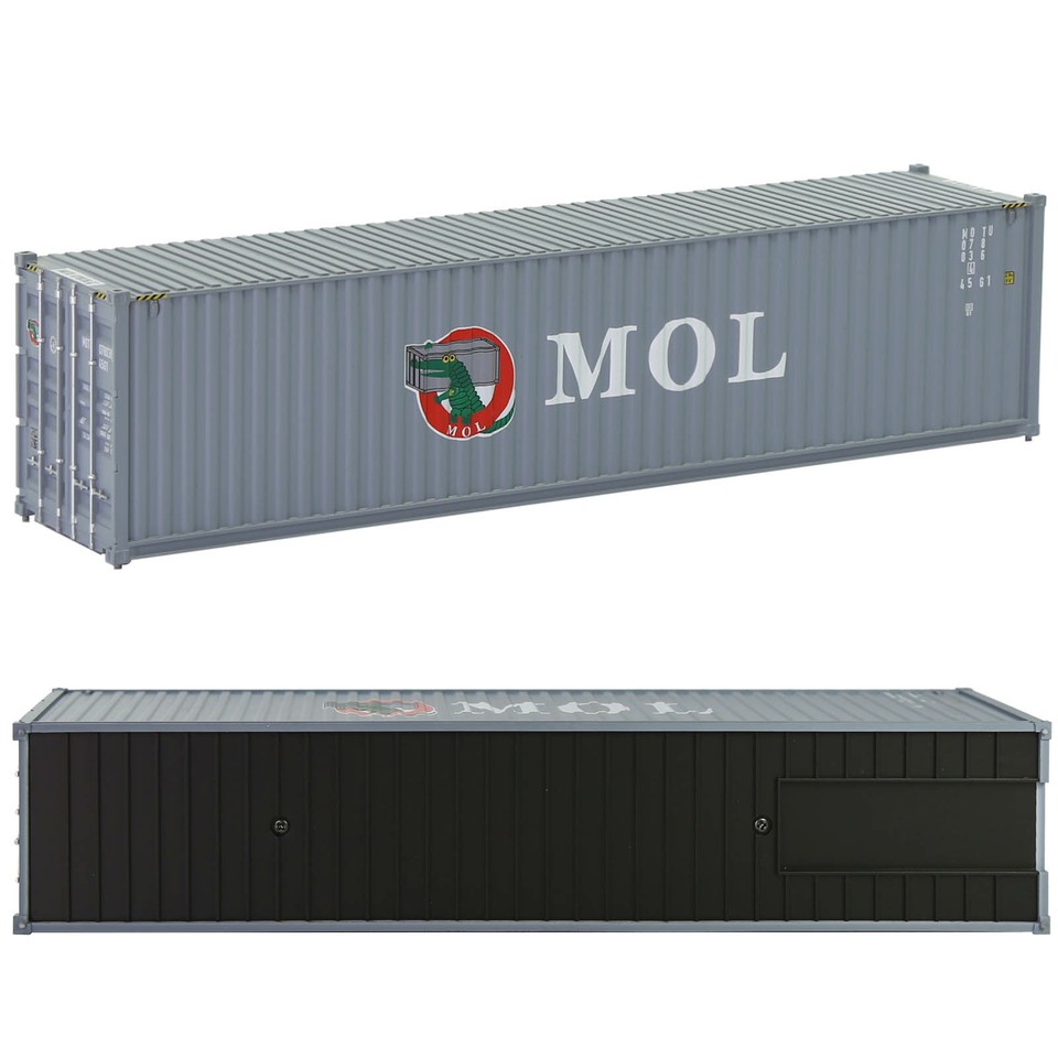 3pcs O Scale 40ft 1:48 Freight Container 40' Shipping Container Cargo ...