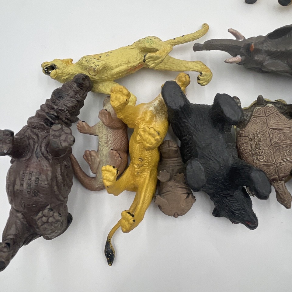 Lot of Vintage Plastic Rubber Zoo Animals 90s Hong Kong China Schleich ...
