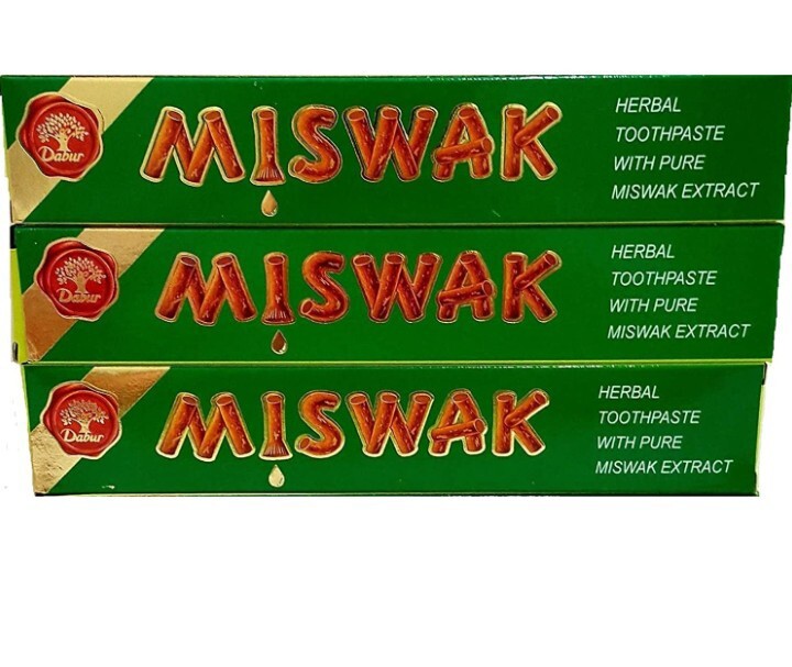 3X 155g (100ml) DABUR HERBAL MISWAK WITH PURE MISWAK EXTRACT TOOTHPASTE ...