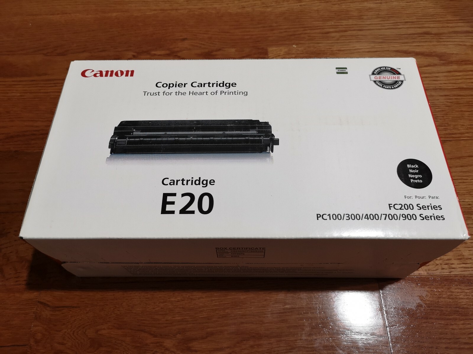 One New OEM Black Canon E20 Cartridge FC200 Series PC100/300/400/700 ...