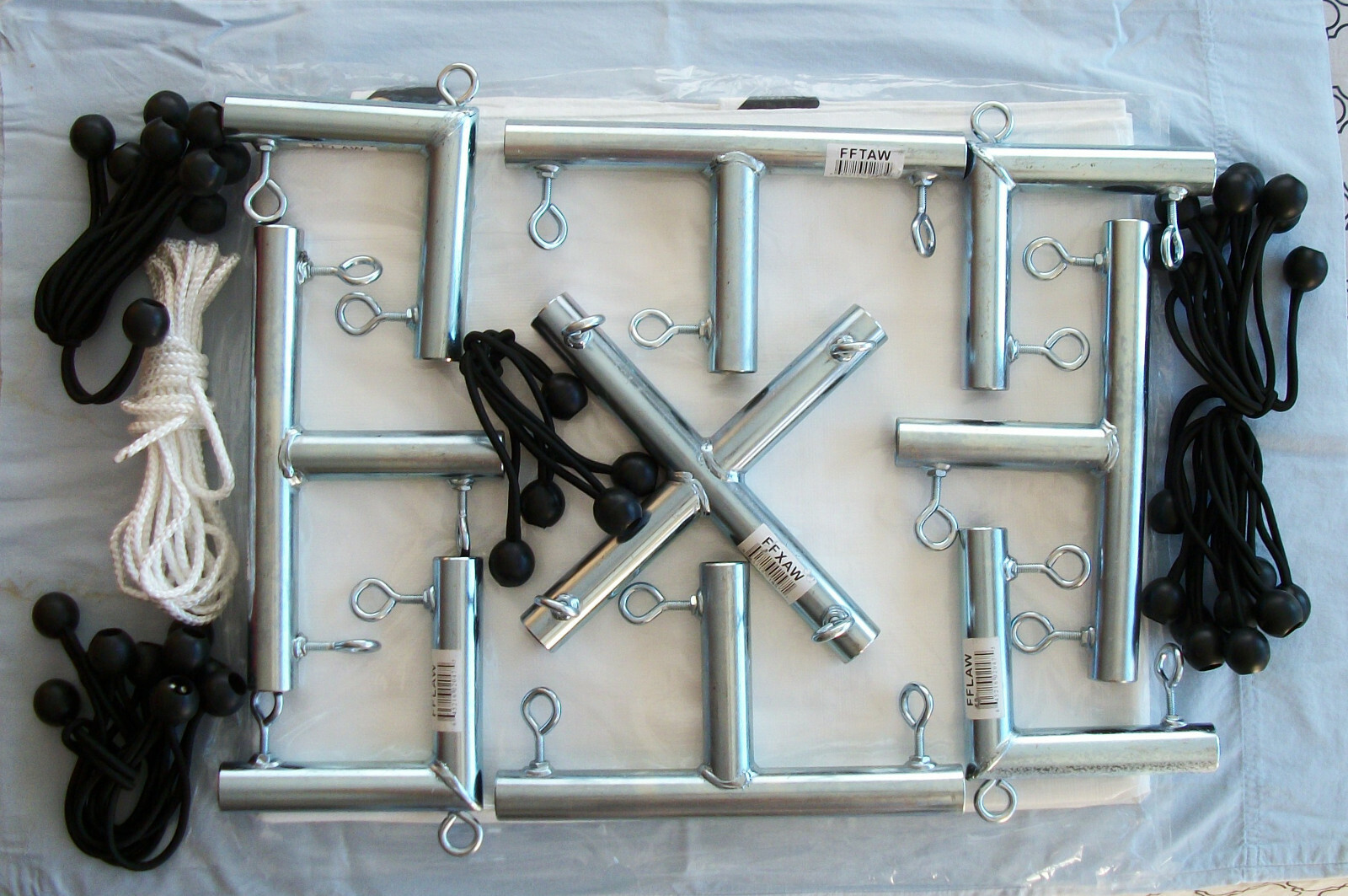 12' x 20' Outdoor Hanging Home Movie Screen Kit 1" Fittings PIPE NOT ...