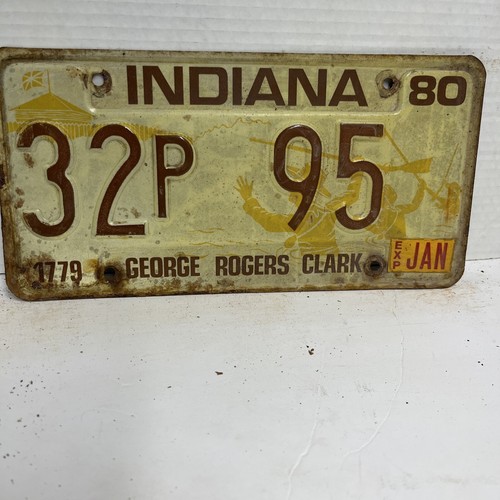 Vintage 1980 Indiana License Plate - Crafting Birthday MANCAVE slf | eBay