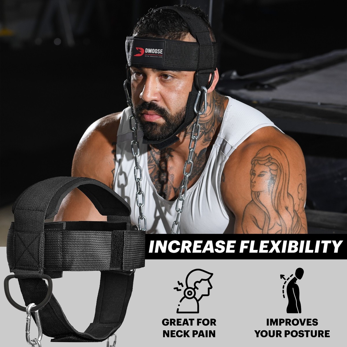 Head Harness For Neck Exercises DMoose Fitness Neck Harness, Increases ...
