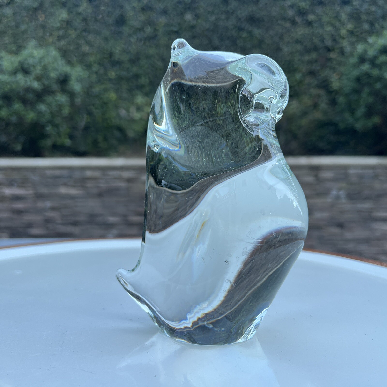 Rare Vintage MCM Roberto Moretti Signed Art Clear Glass Owl Sculpture 6 ...