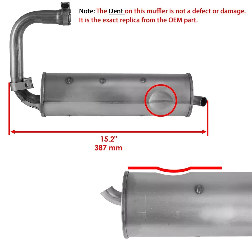 Exhaust Muffler And Exhaust Pipe W/Gaskets For Yamaha Rhino 660 YXR660 ...
