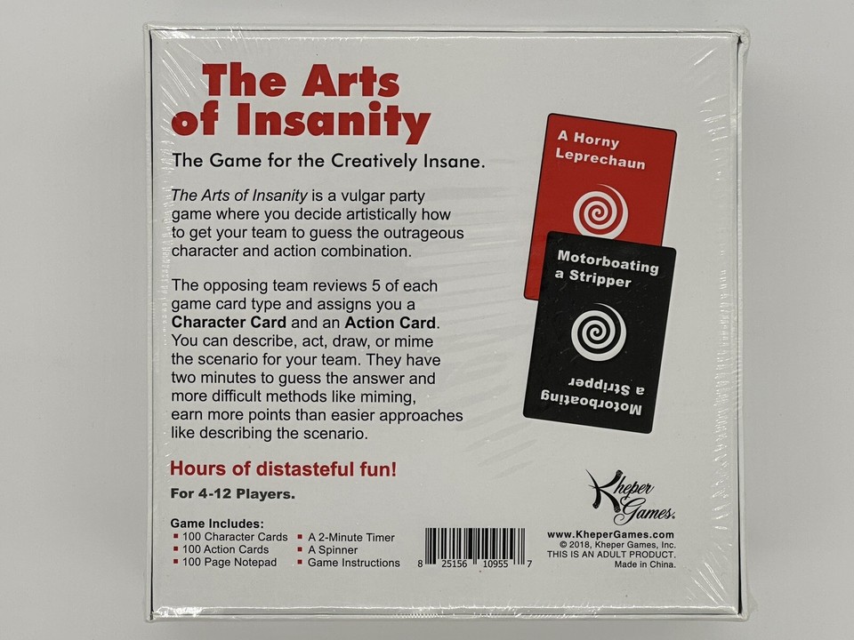 The Arts of Insanity - Adult Party Game | eBay