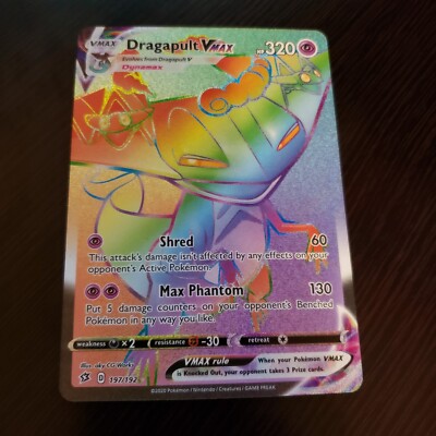 Dragapult VMAX 197/192 Full Art Ultra Rare Rebel Clash Pokemon Card ...