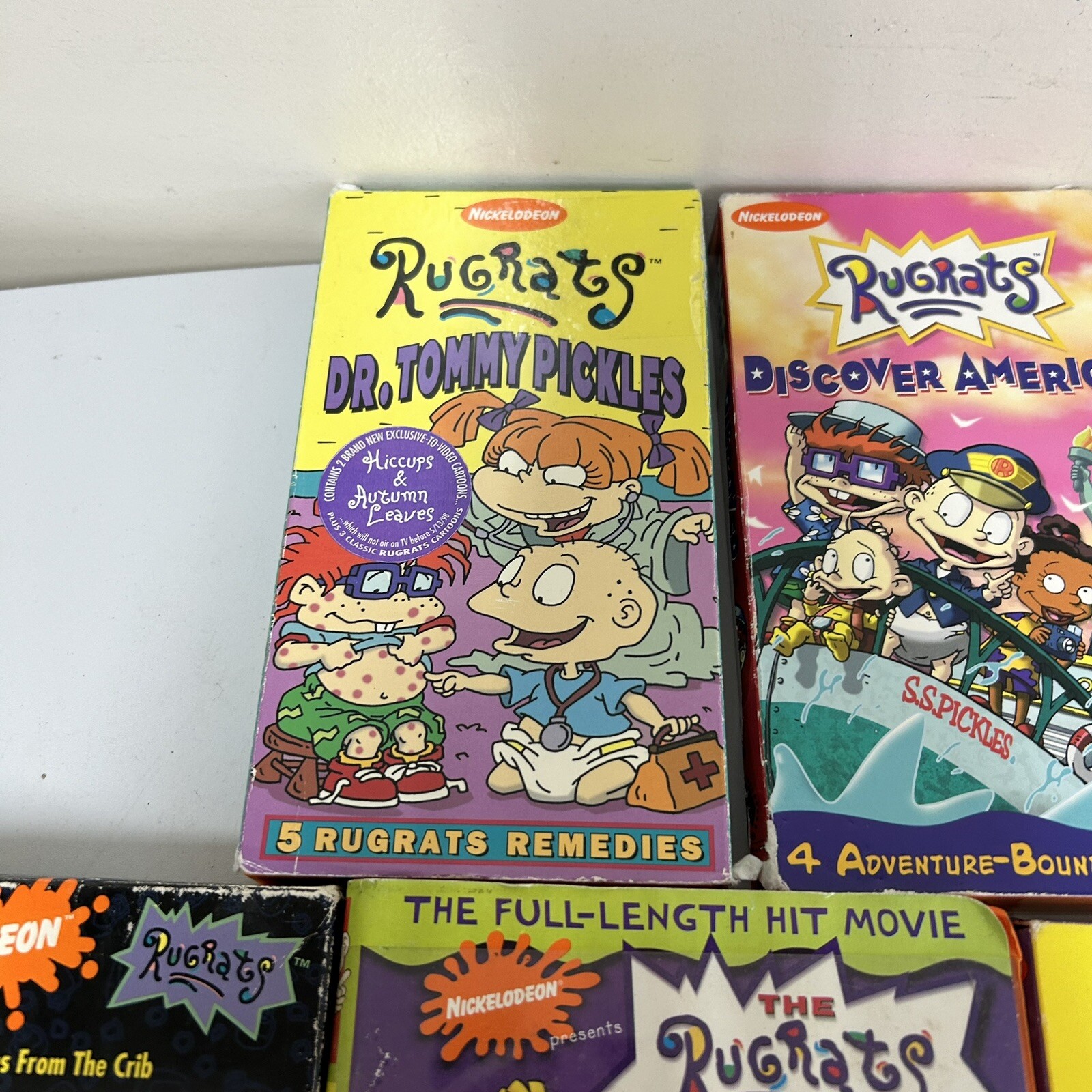 RUGRATS Nickelodeon VHS lot of 5 Movies Paramount Viacom Cartoons 90's ...