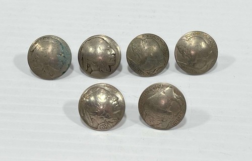 10 Genuine Old Buffalo Nickel Screw-Back Conchos Domed Coins | eBay