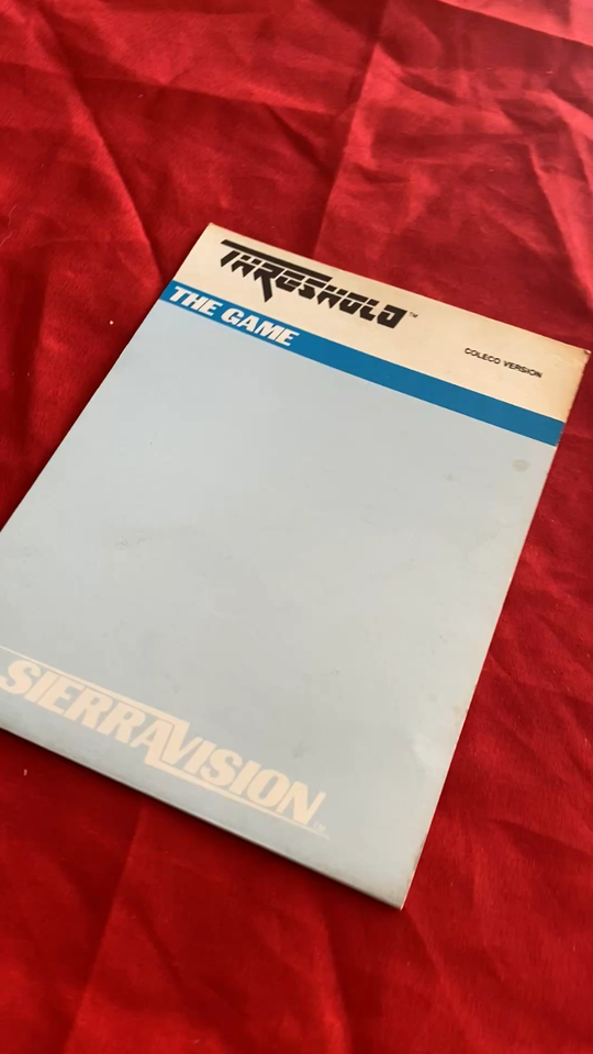 Threshold game MANUAL ONLY for Colecovision Coleco Vision. Rare manual ...