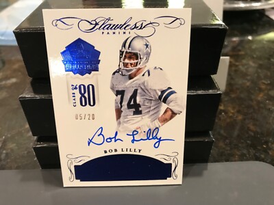 Panini Flawless Blue On Card Autograph Cowboys Bob Lilly 05/20 2015 | eBay
