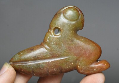 7CM China Hongshan Culture Old Jade Carved Animal Cicada Cicala Amulet ...