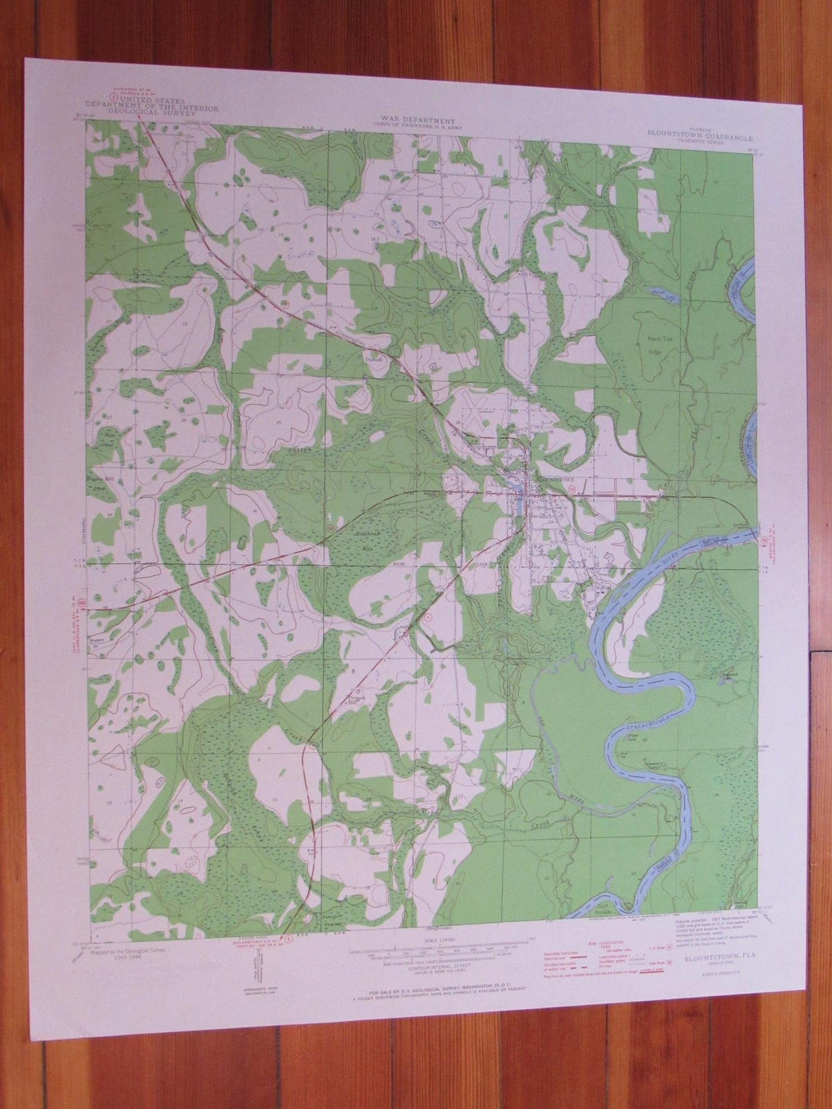 Blountstown Florida 1960 Original Vintage USGS Topo Map | eBay
