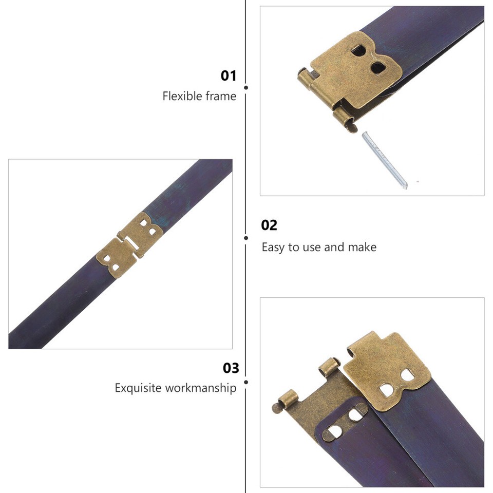12cm Metal Internal Flex Frames DIY Spring Clips Handbag Hinges ...