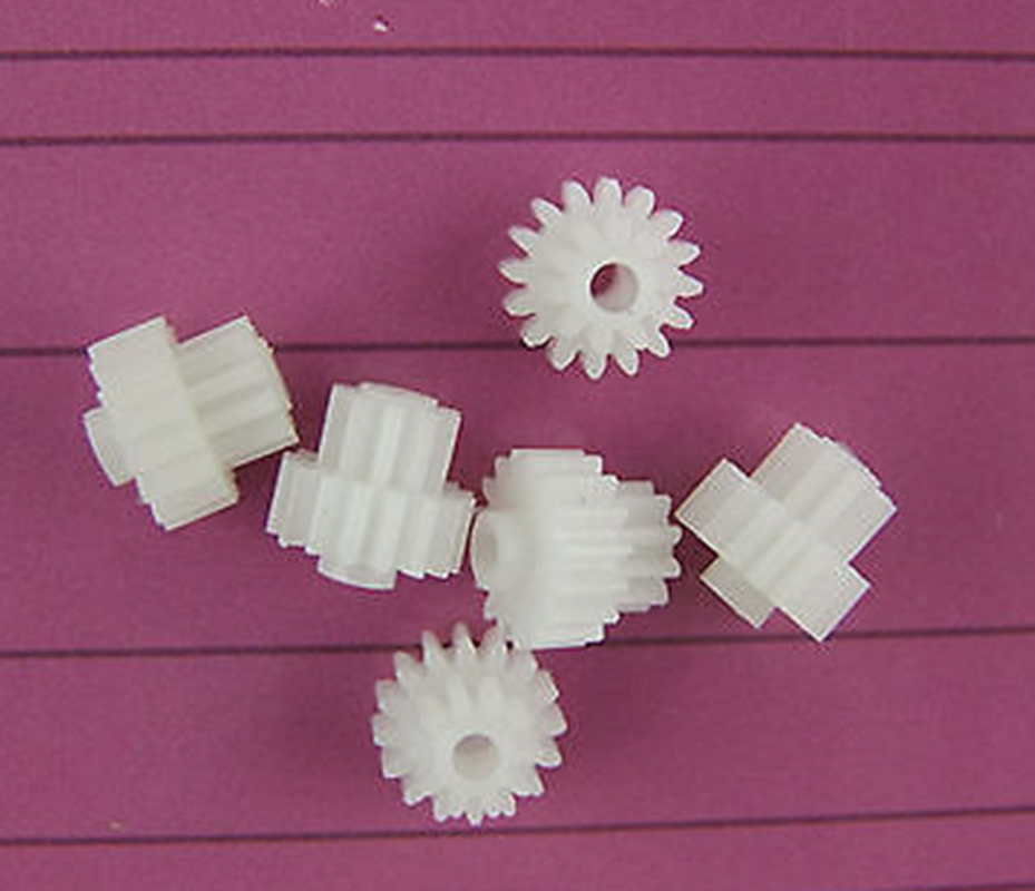 100pc Double deck Plastic Cogs Gear 2.05mm Hole dia 16 Teeth 10 Teeth ...