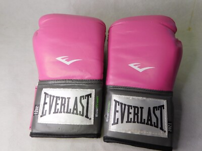 Everlast EverFresh 12oz Boxing Gloves Pink Training Gloves Hook & Loop ...