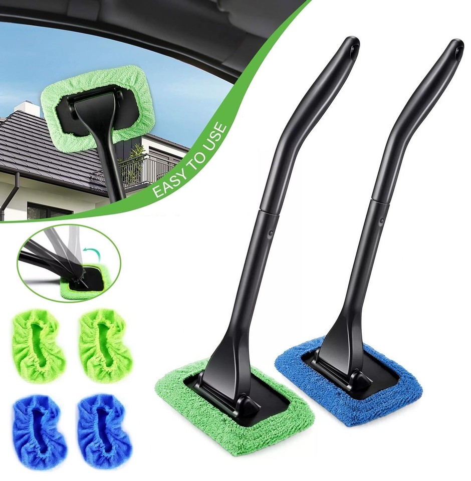 6× Car Window Cleaner Brush Kit Windshield Cleaning Wash Tool Inside ...