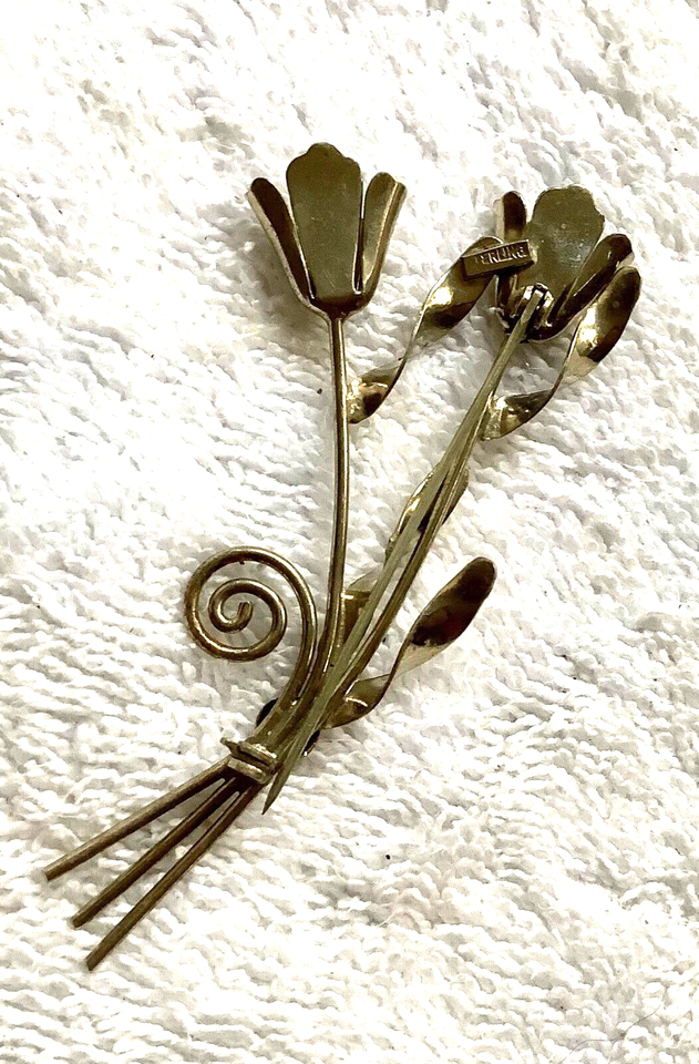Vintage Sterling Silver Flower Pin | eBay