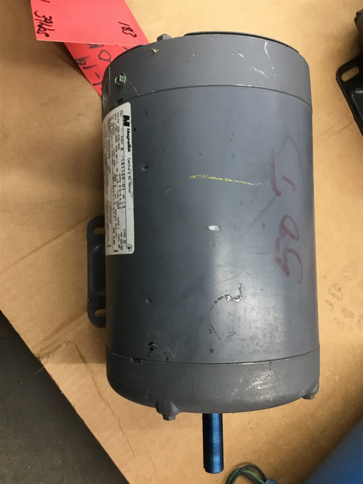 Magnetek 8-181169-01 1.5 Hp Ac Motor 208-230/460 V, 1725 Rpm, 4P, 56Hz ...