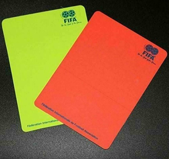 Soccer Referee Red Yellow Card FIFA Judge Fluorescent Cards for sale ...