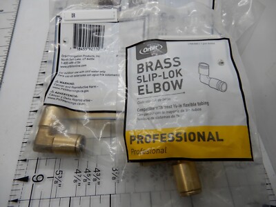 Lot of 21 Orbit 3/8" Brass Slip-Lok Elbow-90 Degree **NEW** | eBay