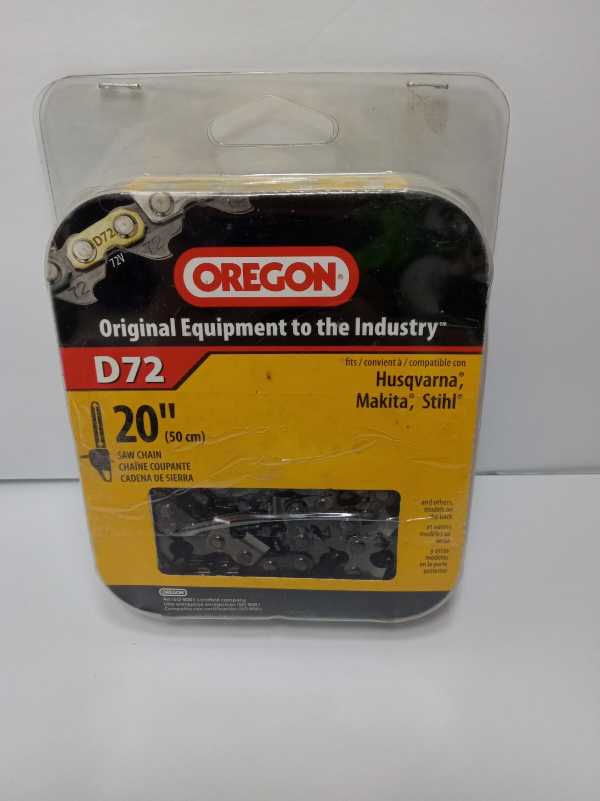 New In Package Oregon D72 Chainsaw Chain, 7/32 in File, 20 in Bar ...