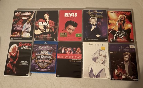 Music DVDs Live Concerts + Bundle Collection Elvis Fleetwood Mac Phill ...
